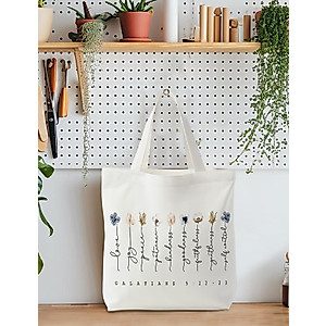 Supwhd Bible Bags for Women, Christian Tote Bag, Fruit of the Spirit Galatians 5:22-23, Gifts for Christian Women, Bible Verse Christian Canvas Tote Bags for Women