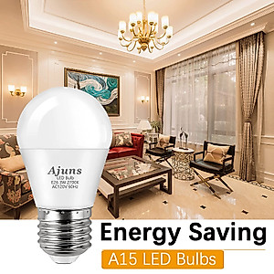 Ajuns Low Watt LED Light Bulbs 3W Equivalent 25W Light Bulbs, 120V 25W LED Ceiling Fan Bulb, Warm White 2700K Household Appliance Bulb, E26 Base, 12 Packs