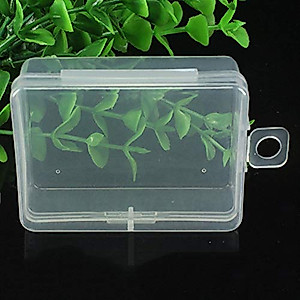 Bluelanss Clear Plastic Beads Storage Container Box with Hinged Lid for Beads, Jewelry, Tools, Craft Supplies, Flossers, Fishing Accessories Clear