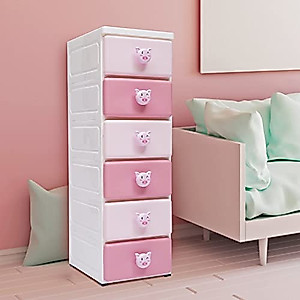 Gdrasuya10 Plastic Cabinet 6 Drawers Storage Dresser,Small Closet Vertical Dresser Storage Closet Dresser Organizer for Bedroom, Hallway, Entryway, Closets