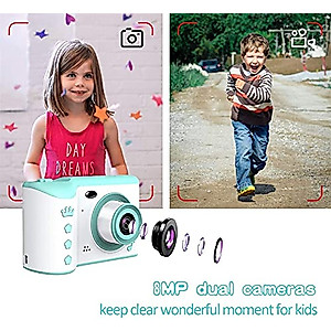 GIENEX Kids Selfie Camera, Christmas Birthday Gifts for Boys Age 3-9, HD Digital Video Cameras for Toddler, Portable Toy for 3 4 5 6 7 8 Year Old Boy with 32GB SD Card (Color : Pink)