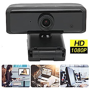 Computer Webcam 1920x1080P with Flexible Base Cover for Video Call Conference