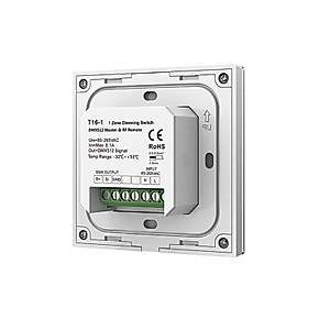 LAZIRO 86 Wall Mounted Touch Panel Led Strip Dimmer DMX Master & 100-240V 2.4G Wireless Remote Single Color Tape 1 Zone On Off Switch