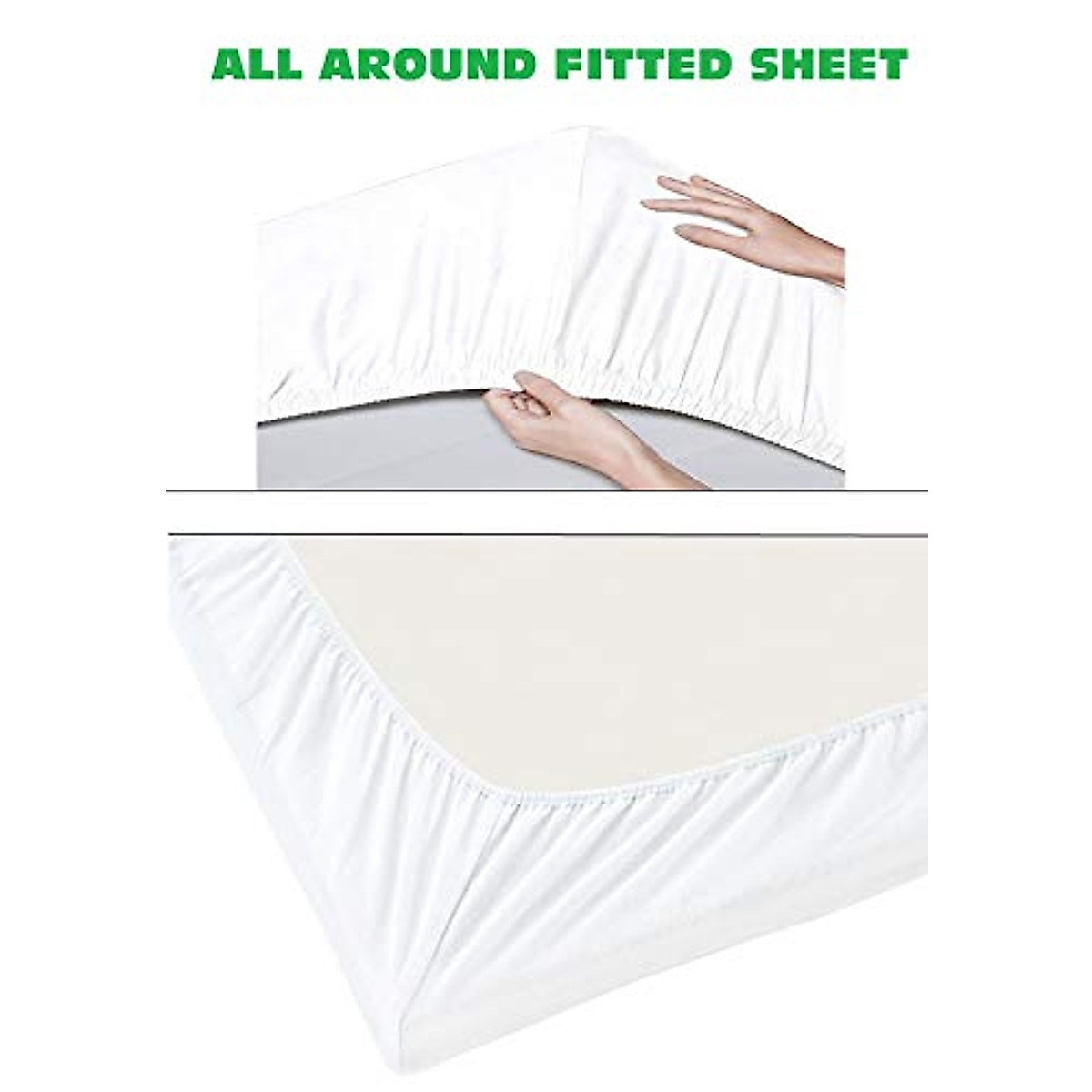 Elegant Comfort ® 1500 Thread Count Egyptian Quality Super Soft WRINKLE FREE & WRINKLE RESISTANT 4 pc Sheet Set, Deep Pocket Up to 18" - All Size and Colors, Queen Beige