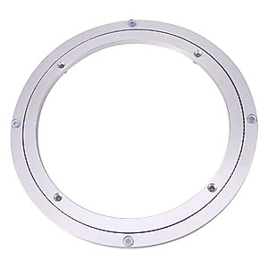 Swivel Turntable Heavy Duty Aluminium Alloy Rotating Bearing Turntable Round Dining Table Smooth Swivel Plate for Kaleidoscopes Tabletop Serving Trade Show Displays(10 inch)
