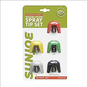 Sun Joe SPX3000-TPS 5-Piece Quick-Connect Spray Tip Set for SPX 3000 Series + Universal Pressure Washers