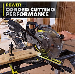 RYOBI ONE+ HP 18V Brushless Cordless 10 in. Sliding Compound Miter Saw Kit with 4.0 Ah HIGH PERFORMANCE Battery and Charger