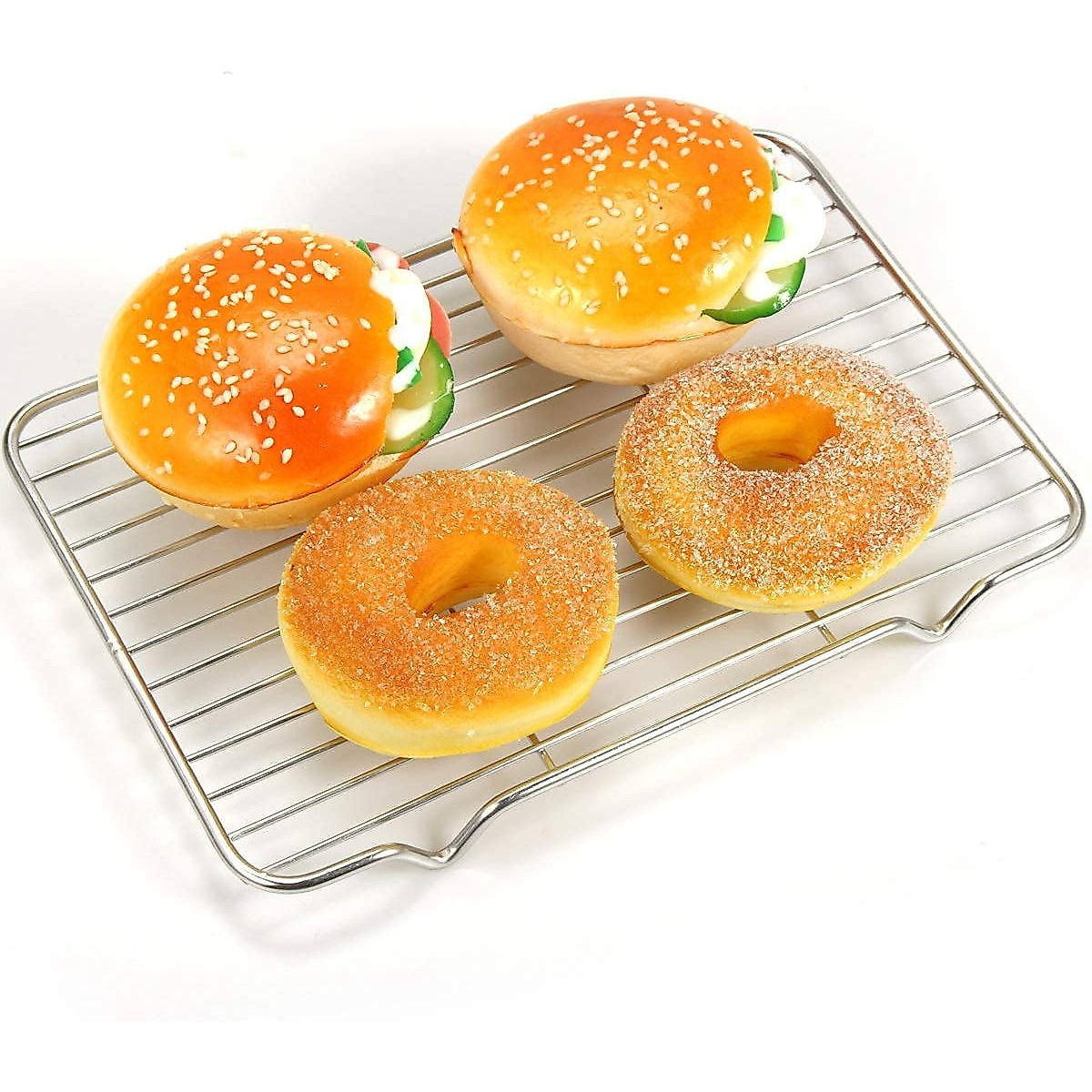 Zacfton Cooling Rack Set of 3, Baking Rack Stainless Steel Wire Rack for Baking Cooking Roasting Grilling Cooling, 15” x 11” x 0.5” Wire Racks, Fit Various Size Cookie Sheets Oven