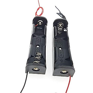 HiLetgo 10pcs 18650 Battery Clip 18650 Battery Holder 18650 Batteries Case for 18650 Battery with Connect Lead