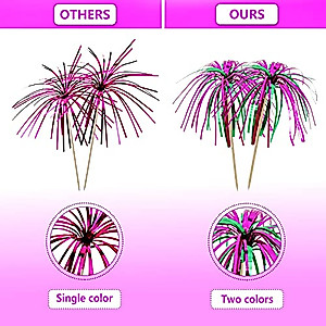 BLUE TOP Cocktail Picks Wood Foil Firework Cake Picks 9 Inch 100 PCS,Cupcake Toppers for Cakes Decoration,Party Suppliers,July 4th,Halloween Decoration,Thanksgiving Day