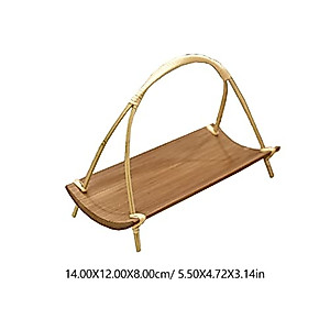 Sushi Tray Wood Food Containers Wooden Serving Tray Guest Towel Holder Tea Dessert Dish Plate Platter with Handle for Breakfast Home Kitchen Bathroom Snack Containers