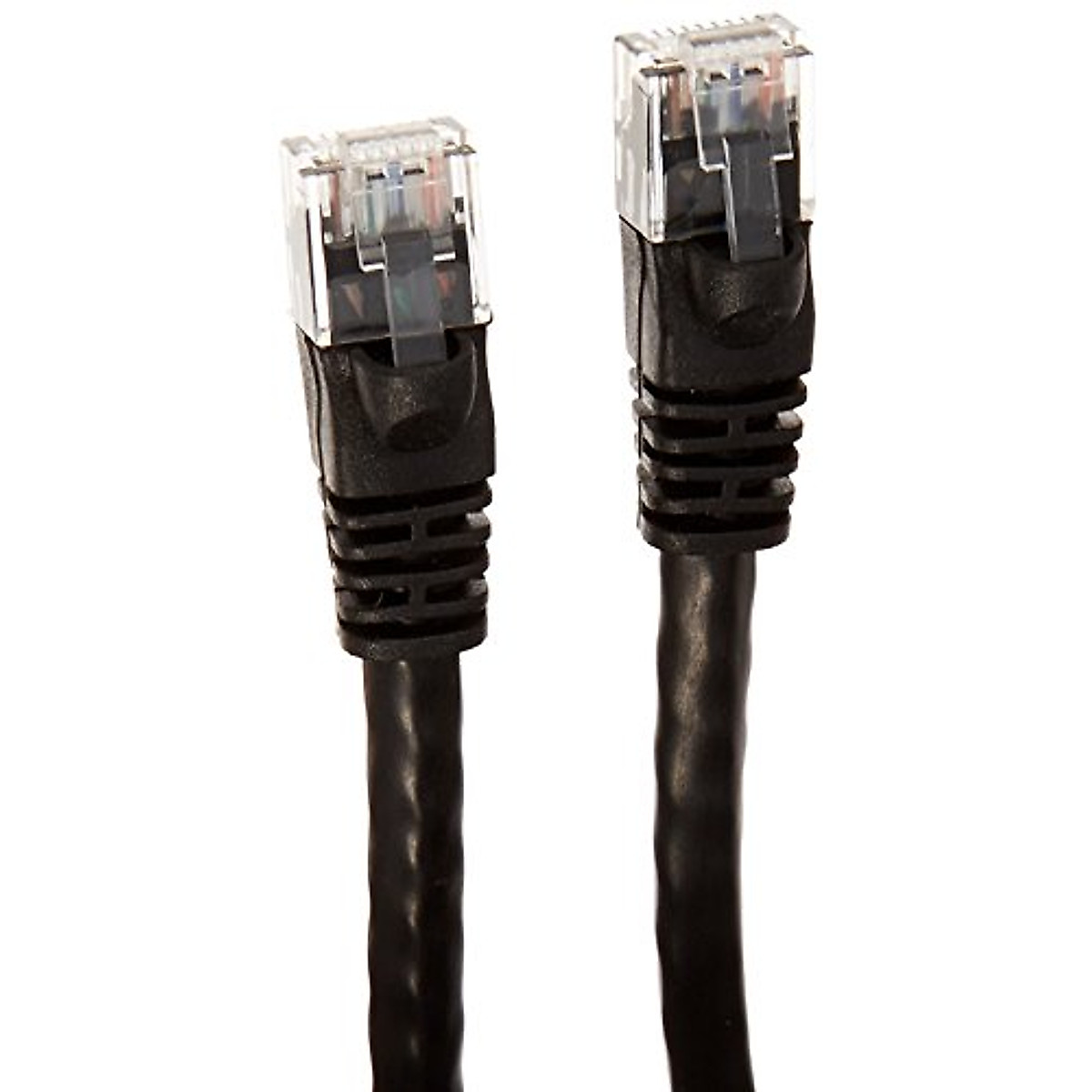 Monoprice 102288 Cat6 Ethernet Patch Cable - Network Internet Cord - RJ45, Stranded, 550Mhz, UTP, Pure Bare Copper Wire, 24AWG, 1ft, Black