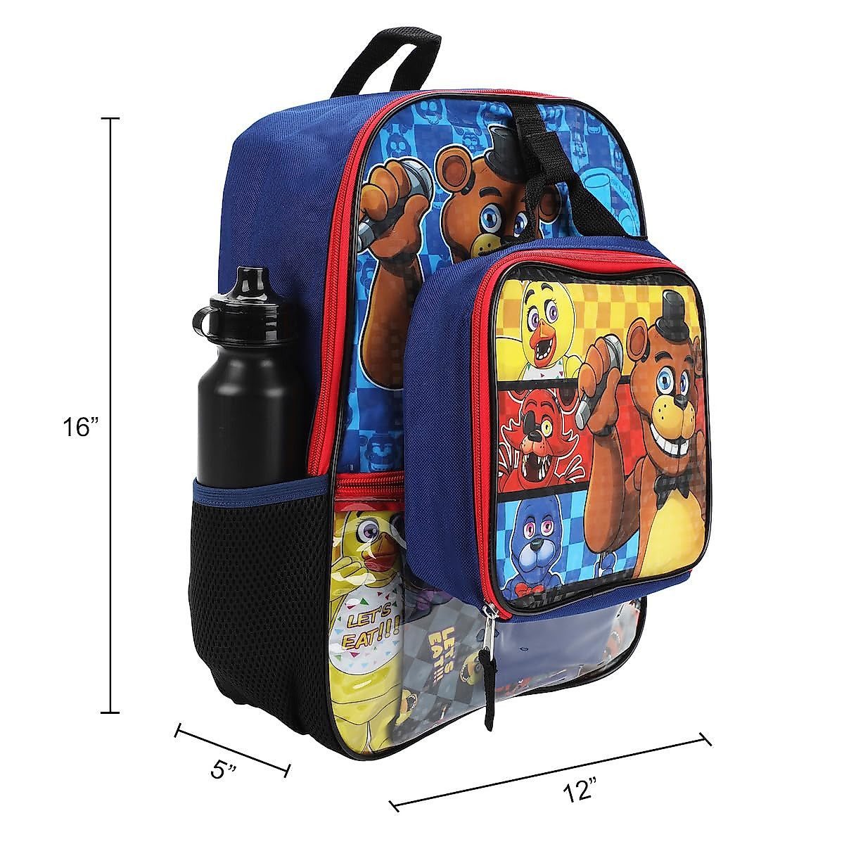Five Night at Freddys 4-Pc Backpack Set for Kids