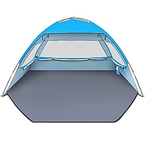 Gorich Beach Tent, UV Sun Shelter Lightweight Beach Sun Shade Canopy Cabana Beach Tents Fit 3-4 Person