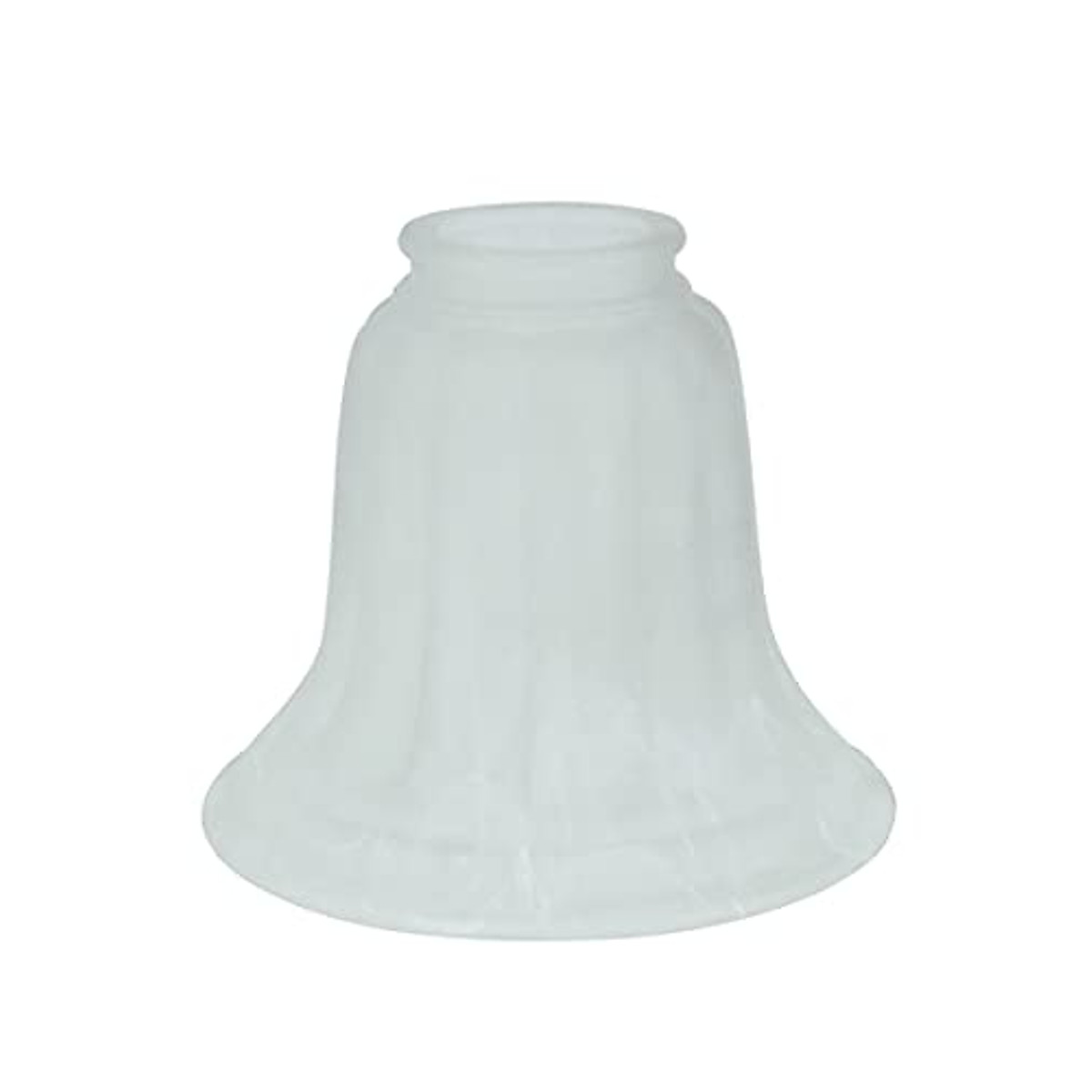 Aspen Creative 23008-4 Transitional Frosted Bell Shape Ceiling Fan Glass Shade.2-1/8"Fitter.Size:5-1/2"D x 4-3/4"H.4Pcs/Pack