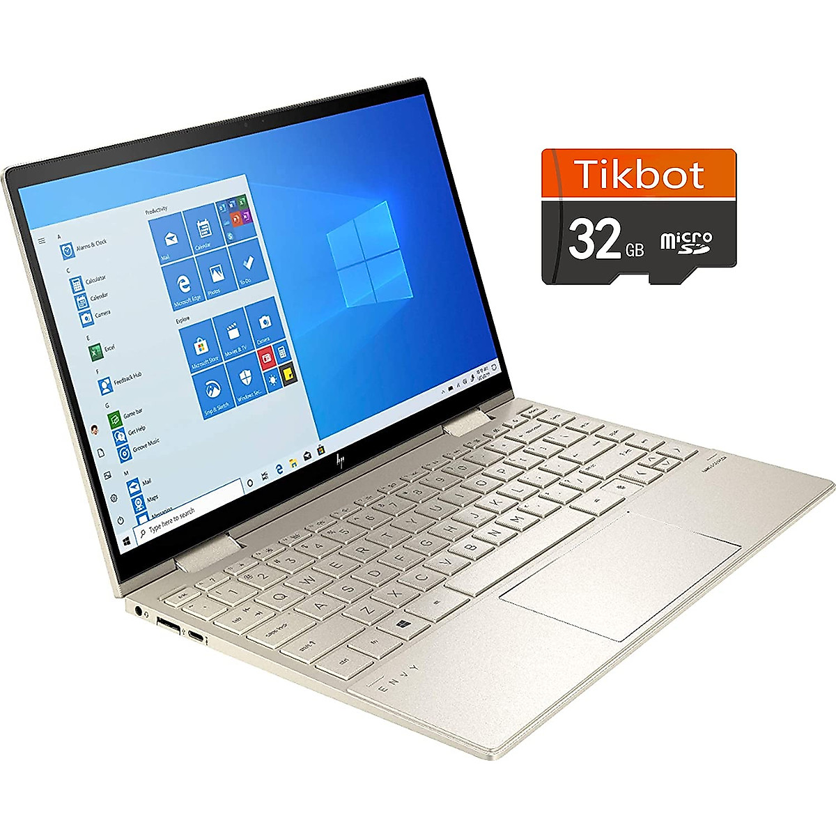 HP 2020 Envy x360 2-in-1 13.3" FHD IPS Touchscreen Laptop Intel Evo Platform 11th Gen Core i7-1165G7 8GB Memory 1024GB SSD Pale Gold - Backlit Keyboard -Fingerprint Reader -Thunderbolt - WiFi 6