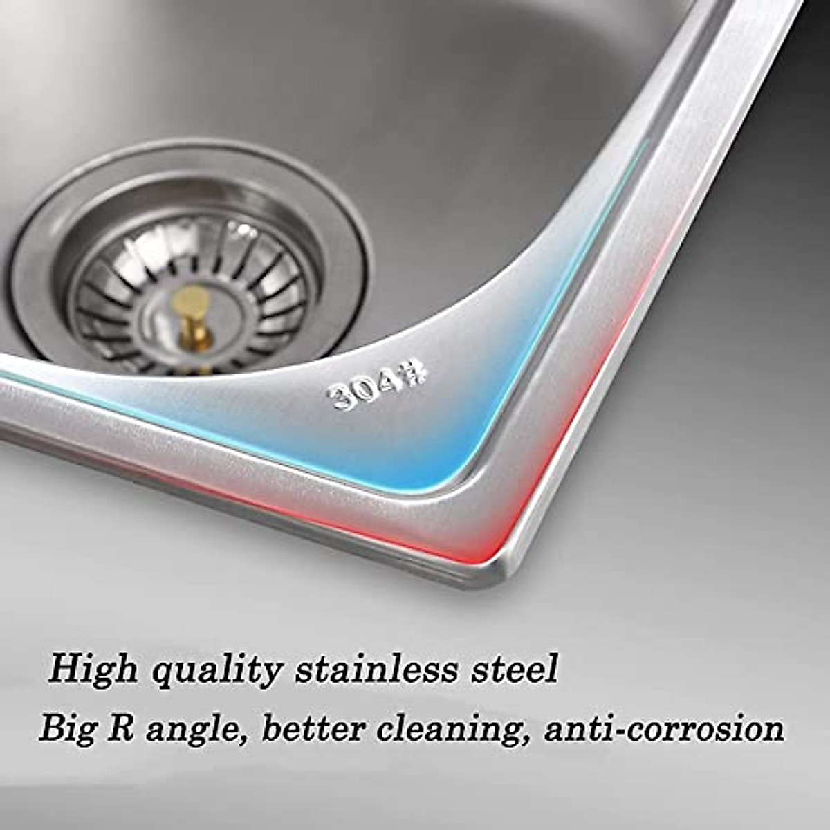 Stainless Steel Small Sink Kitchen Basin With Stand, Home Simple Laundry Sink With Faucet, Ready Practical Freestanding Vanity Multipurpose Sink, Commercial Sink For Laundry/Backyard/Garage (Size