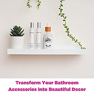 Hot Haus Decor Wall Shelves - Set of 2 White Floating Shelves - 12.75"x3.5"- Essential Oil Storage Wall Shelf - Nursery Bookshelf - Nail Polish Shelf - Spice Rack Floating Shelf - Essential Oil Shelf