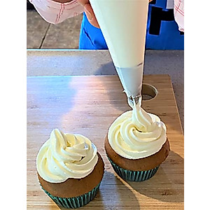 Keenpioneer Piping Bag - Disposable Cake Decorating Bag 56 Count (16 inch, Clear) and 100 Count (12 inch, Clear)