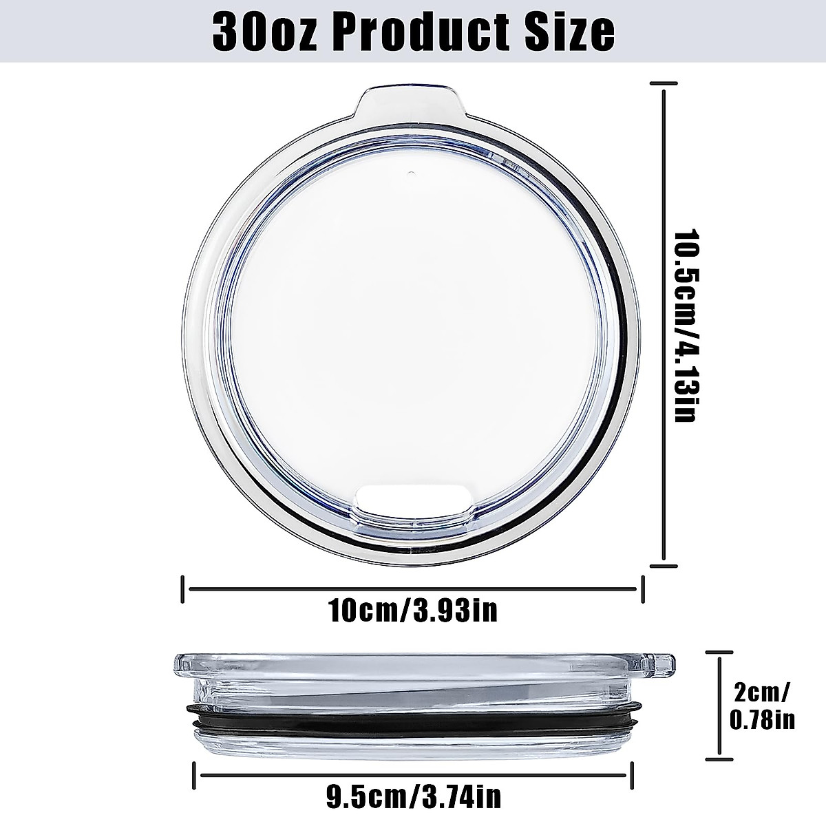 Amgkonp 30oz Tumbler Replacement Lids,4PACK Splash Proof Lids for YETI Rambler,Old Style RTIC,SUNWILL and CIVAGO Coffee Tumbler,BPA free