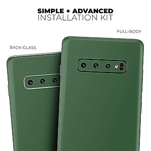DesignSkinz Solid Hunter Green | Protective Vinyl Decal Wrap Skin Cover Compatible with The Samsung Galaxy S20 (Full-Body, Screen Trim & Back Glass Skin)