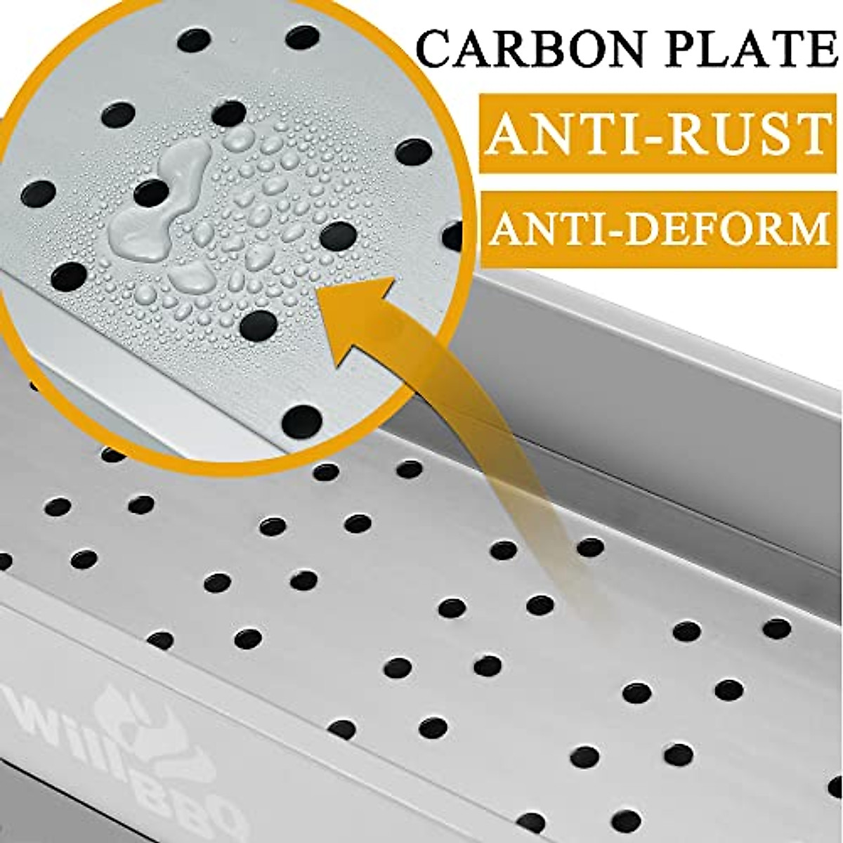 WILLBBQ Commercial Quality Portable Charcoal Grills Multiple Size Hibachi BBQ Lamb Skewer Folded Camping Barbecue Grill for Garden Backyard Party Picnic Travel Home Outdoor Cooking Use (11.9x7.1x5.1inch)