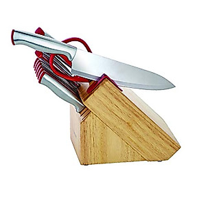 Farberware 5203702 Edgekeeper Knife Set, One Size, Red