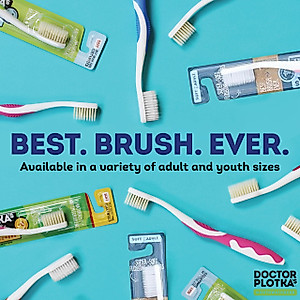 MOUTHWATCHERS Manual Soft Toothbrush for Adults, Ultra CleanToothbrush with Flossing Bristles, Good for Sensitive Teeth and Gums. Rose, 1 Each