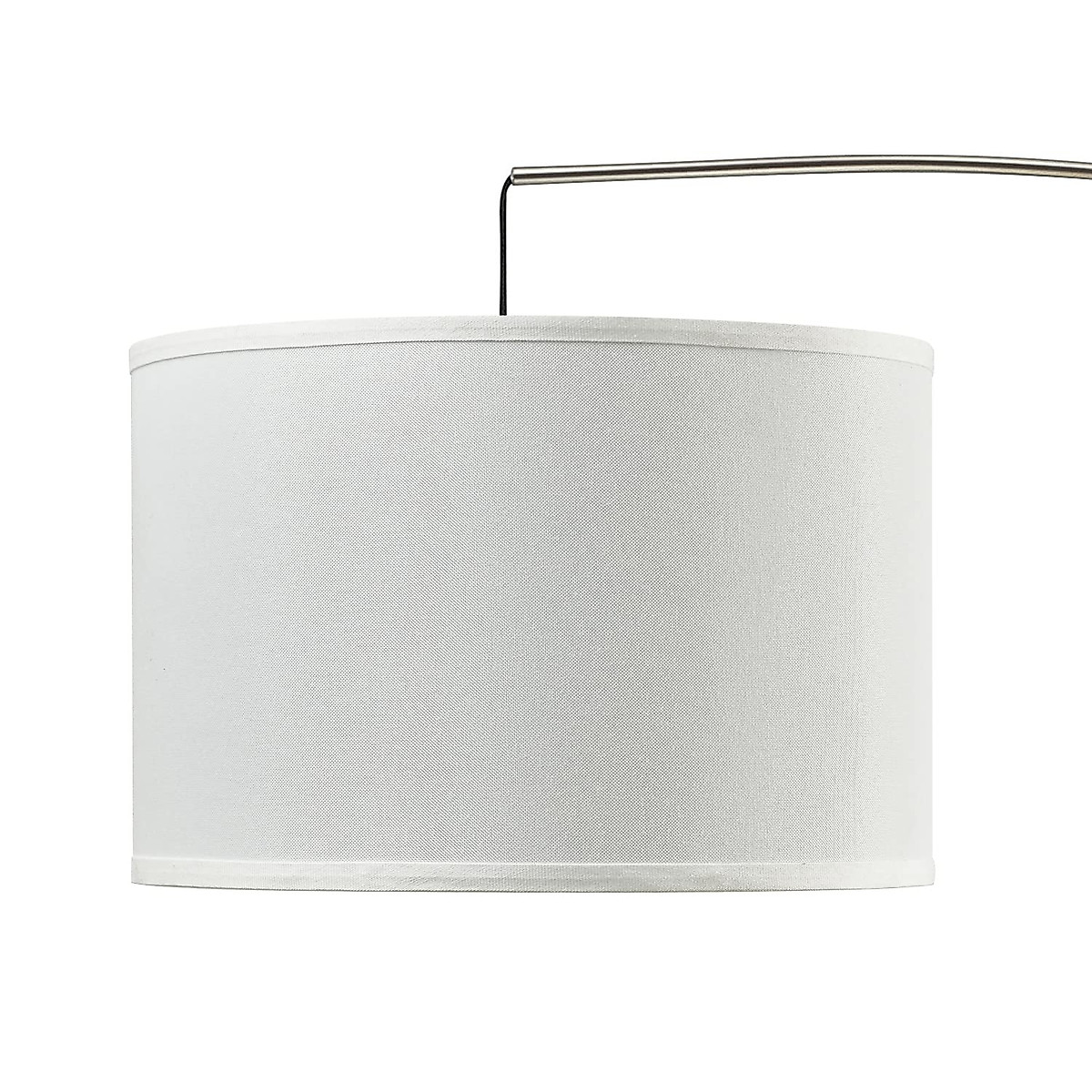 Oneach Modern Arc Floor Lamp for Living Room Arching Hanging Lamp Shade Over The Couch for Reading Bedroom Office Brushed Steel Arch Standing Floor Light Silver