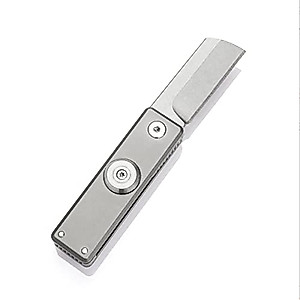 NHDT SW806 Mini Titanium Handle Steel Blade Folding Pocket Knife EDC Camping Knife With Bottle Opener, Ultralight, and portable knife only 2.07OZ.