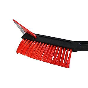 Dependable Industries inc. Essentials Set of 2 Auto Snow Brush Scraper Combo 17" Long Unbreakable ABS Handle for Cars, Trucks, SUVs