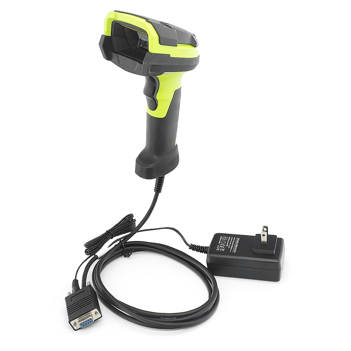 CARPSDZY DS3678 RS232 Serial Cable with 12V Power Supply for Zebra DS3608 DS3678 LI3608 LI3678 Handheld Barcode Scanner, RJ-45 Interface to DB9 Female Connector, 6.5FT(2M) Straight, 9 Pin, 12V