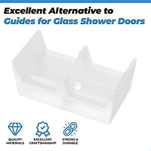 PalpitateC Framed Sliding Shower Door Opaque Bumpers for Sliding Shower Door and Sliding Tub Enclosure Systems, Shower Door Bumpers for Glass Sliding Moving Doors, 2 Pc Shower Door Replacement Parts