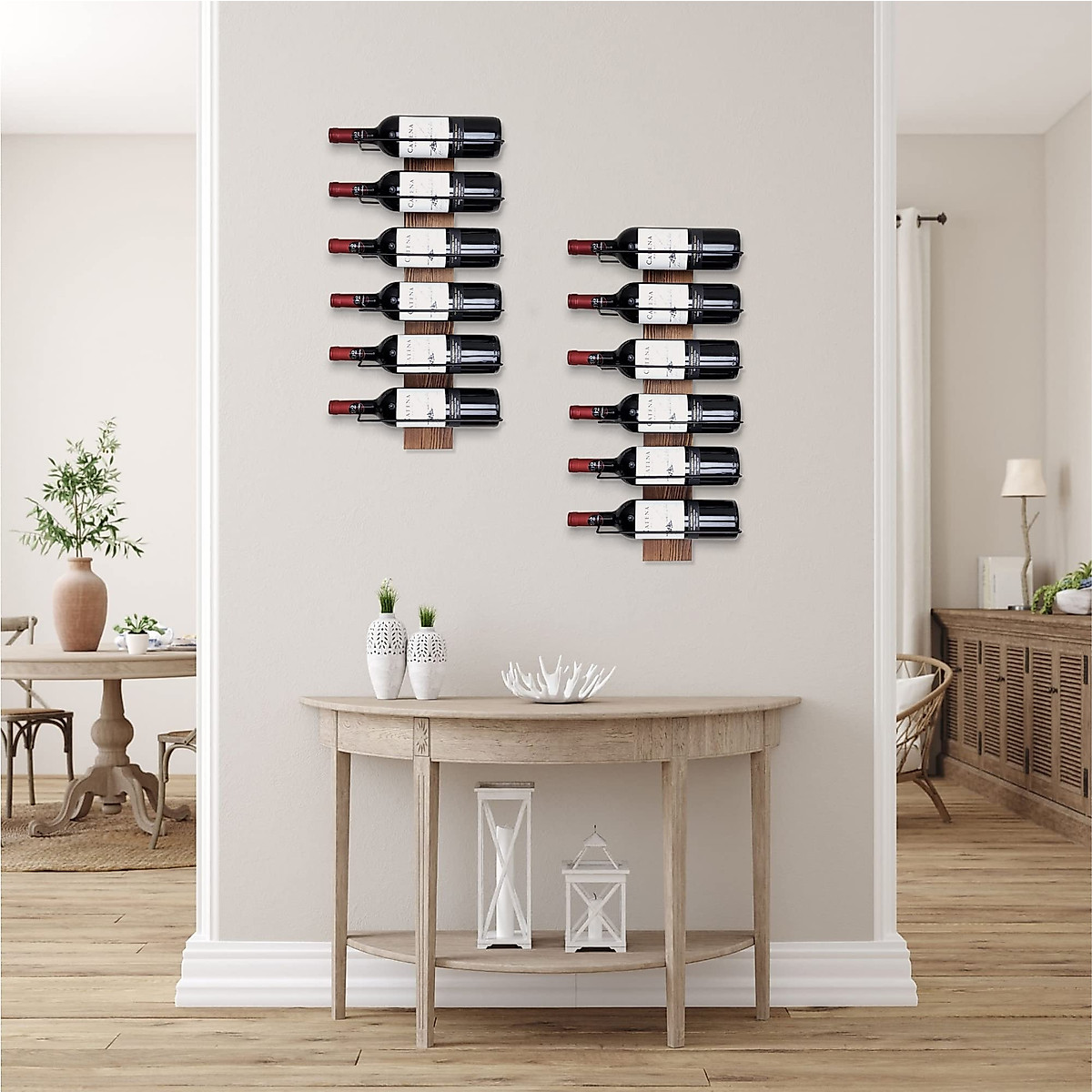 FreshDecor Wine Rack Wall Mounted (Brown)