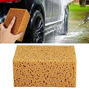 10Pcs Hlyjoon Square Shape Double-Faced Sponge Scouring Pads Square Shape Handheld Nonslip Sponge Washing Cleaner Tool for Car Auto Motorcycle(1 Sell)