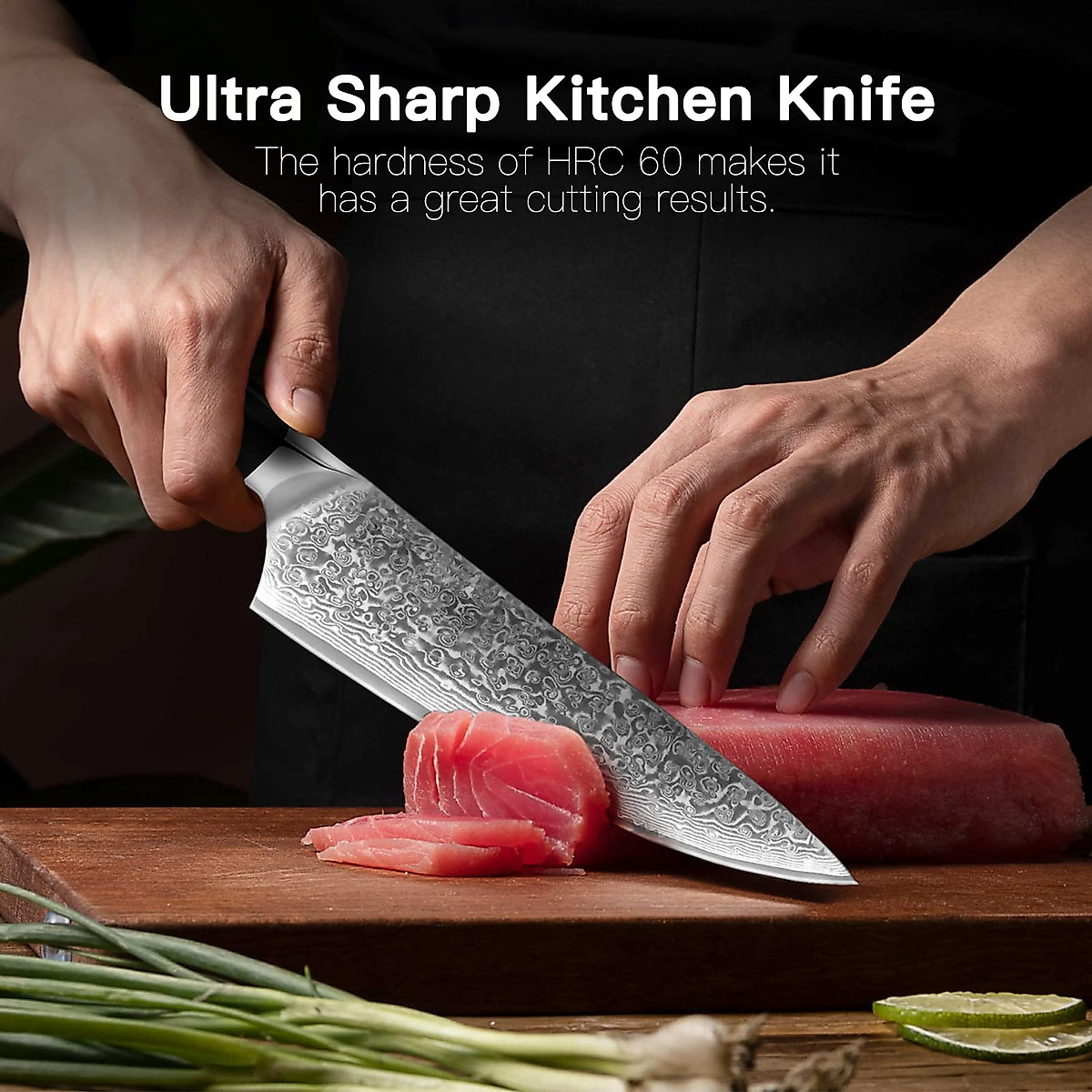 NFSQ Chef Knife Ultra Sharp Kitchen Knife Set 8-Piece, Premium High Carbon Stainless Steel Chefs Knife Set, Ergonomic Handle Professional Knives Set for Kitchen with Gift Box