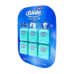 Glide Crest Comfort Plus Dental Floss Mint 40m each (6 pack)