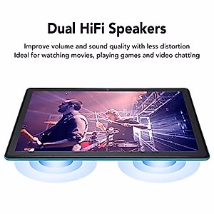 FOTABPYTI Tablet PC, Supports Offline GPS Octa Core 100‑240V 10.1 Inch Smart Phone Tablet Dual Card Slots Fast Charging 5G WiFi 8800mAh for Home for Study (US Plug)