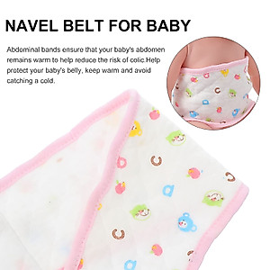 Healifty 3Pcs Baby Umbilical Hernia Belt Baby Belly Button Cord Band Infant Belly Wrap Adjustable Navel Belly Band Pink