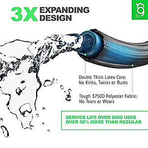 Nifty Grower Expandable Garden Hose 100FT - Hoses Expandable 100 FT Heavy Duty w/Double Latex Core - 100 Foot Hose w/Brass Fittings - Collapsible Hose 100FT