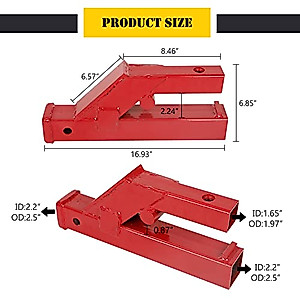 Clamp On Trailer Hitch - 2" Tractor Ball Bucket Trailer Receiver Mount Adapter for Deere Bobcat