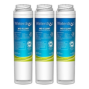 Waterdrop GSWF Refrigerator Water Filter, Replacement for GE® GSWF Smart Water 238C2334P001, Kenmore 46-9914, 469914, 9914, 3 Filters