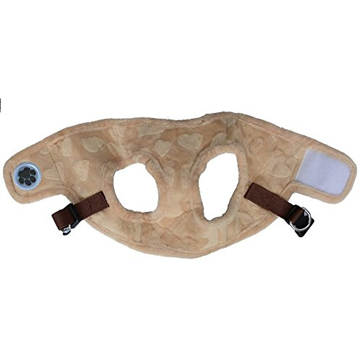 Fleece Soft Pet Harness Vest for Small/Medium Pets,Size Runs Smaller, Small fits Pets 3-6 Pound,Medium 8-12 Pound,Large 12-16 Pound (Medium: Neck 11", Beige)