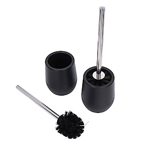 PerGar 2Pcs Toilet Brush, Robust Lockable Threads Toilet Bowl Brush and Holder, Efficient Safe Toilet Cleaner Brush for Deep Cleaning, Toilet Scrubber with Silicone Bristles, Durable Home Accessory