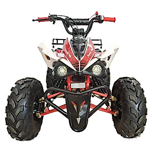 X-PRO Thunder 125cc 125cc ATV Quad Youth 4 wheeler ATVs Quads Big 19"/18" Tires，Red