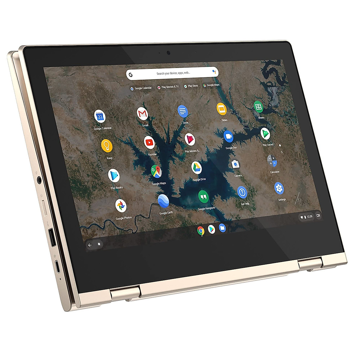 Lenovo Chromebook Flex 3 2-in-1 Convertible Laptop in Almond Intel Processor 64GB eMMC 4GB 11.6in IPS Touchscreen BT Webcam iSlik Pen (Flex 3 - Renewed)