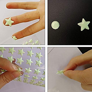 1230 PCS Ultra Glow in The Dark Stars Wall Stickers, 3D Adhesive Dots Decor Starry Sky Decor for Kids Bedroom or Birthday Gift,Beautiful Wall Decals - Sky Blue