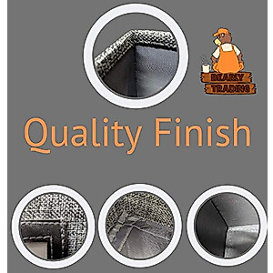 Linen File Storage Box Includes 10 Legal Hanging Files - Collapsible Easy Filing Organizer with Lid - Steel Glides Fit Perfectly (Legal Size)