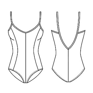 Mirella Women's Princess Seam V-Front Camisole Dance Leotard,Seafoam,Medium/Long