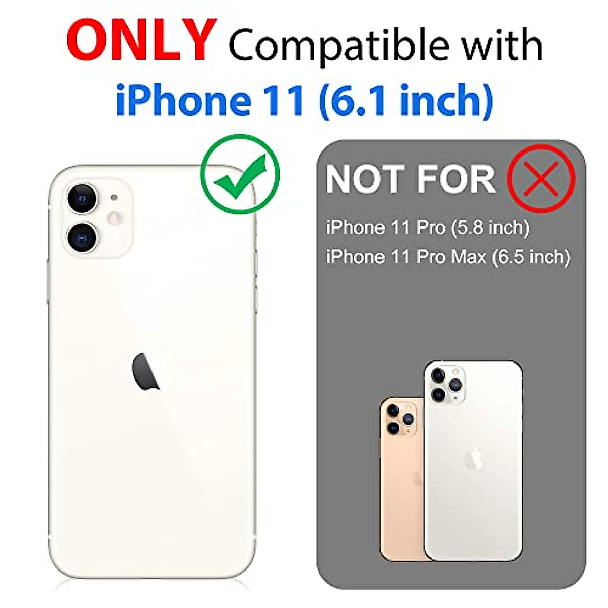 SPORTLINK Waterproof Case for iPhone 11, Full Body Heavy Duty Protection Full Sealed Cover Shockproof Dustproof Built-in Clear Screen Protector Rugged Case for iPhone 11 6.1 Inch